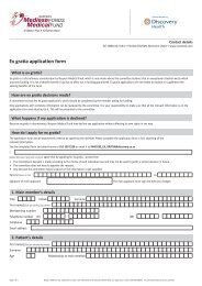Ex Gratia application form