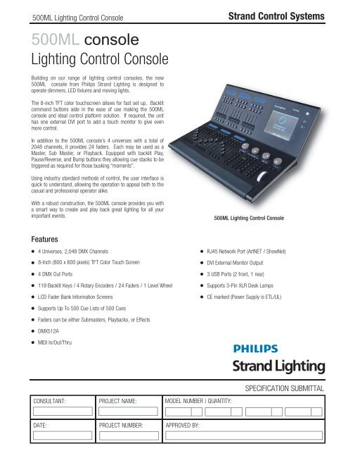 500ML console Lighting Control Console