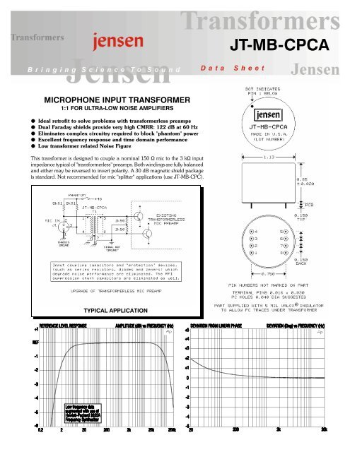 JT-MB-CPCA - Jensen Transformers