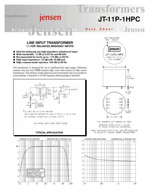 JT-11P-1HPC - Jensen Transformers