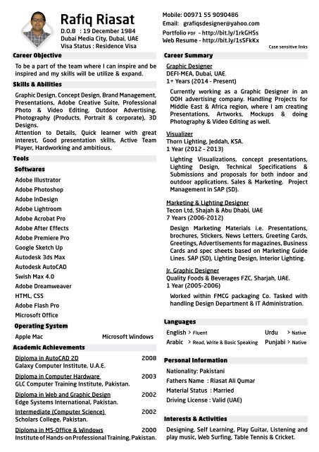 Rafiq Resume Design - 8GD2014