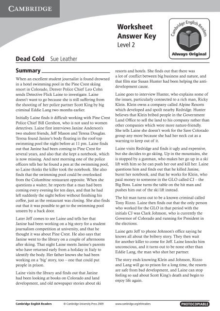 Dead Cold - Cambridge University Press