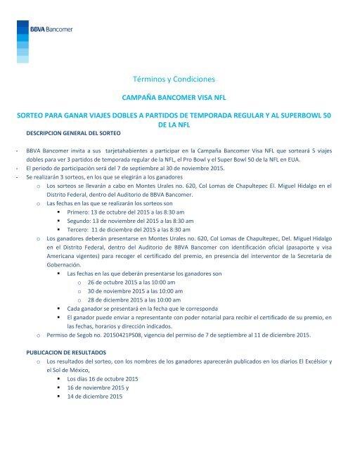 Términos y Condiciones