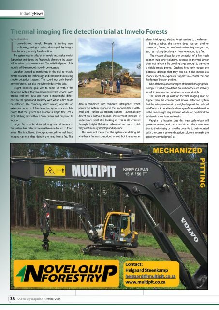 Sa Forestry October Thermal Imaging Fire Detection Trial