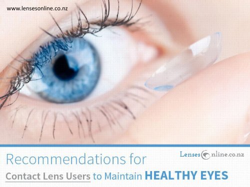 Tips to Maintain Contact Lenses