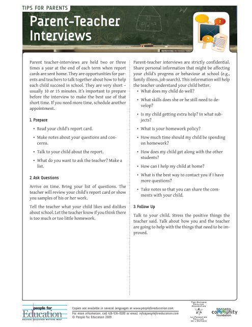 Parent-Teacher-Interviews
