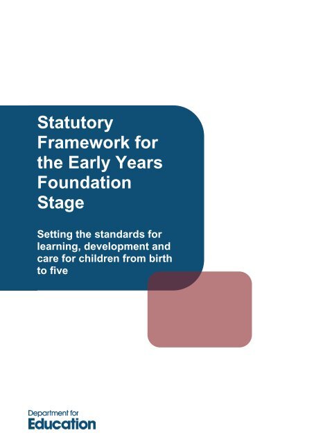 EYFS Statutory Framework March 2012