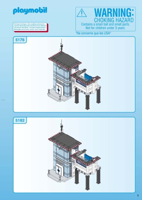Playmobil 5182 Stazione di Polizia con Allarme int Stazione di Polizia con Allarme int
