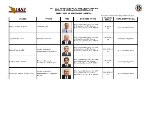 Directorio personal con foto.xlsx - ISAF