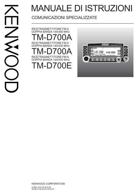 Kenwood TM-D700A - Manuale d'istruzioni TM-D700A