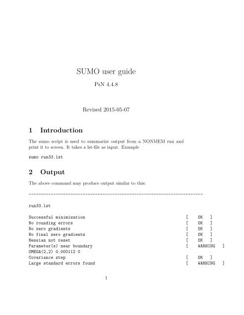 Nonmem for beginners - bapds