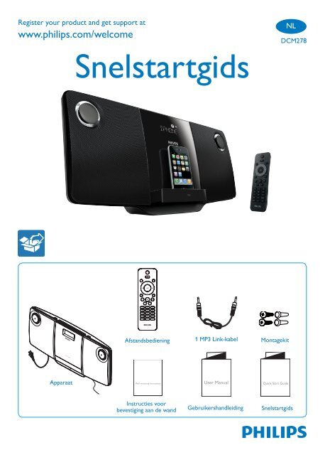 Philips Elegante sistema audio micro - Guida rapida - NLD