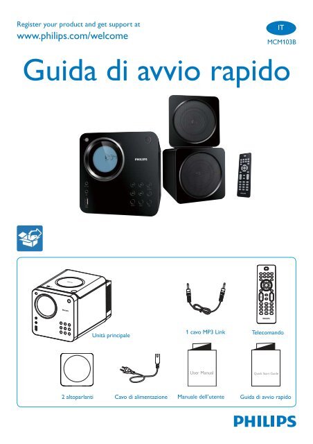 Philips Sistema audio micro Cube - Guida rapida - ITA