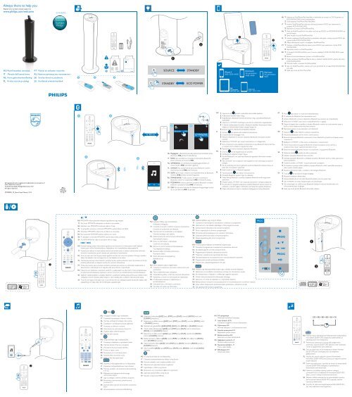 Philips Fidelio sistema audio con base docking - Guida rapida - SWE