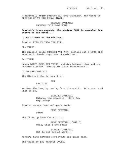 MINIONS BL Draft 81. A se