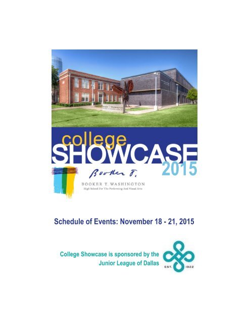 2015 College Showcase Schedule