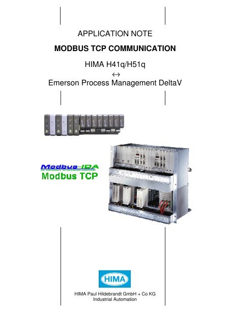 APPLICATION NOTE MODBUS TCP COMMUNICATION HIMA H41q ...