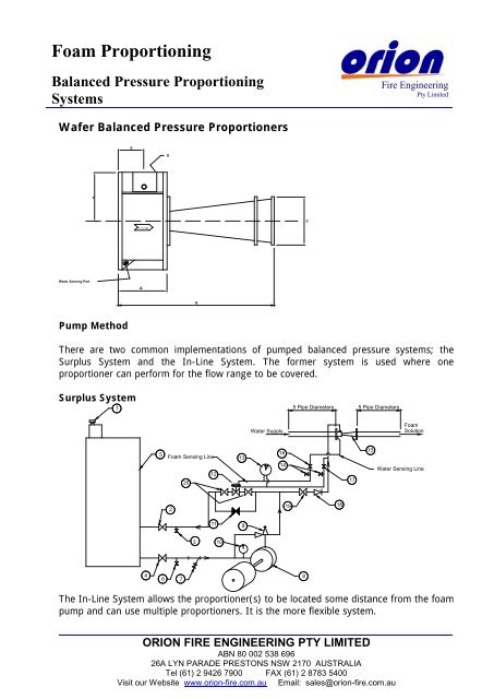 Foam Proportioning