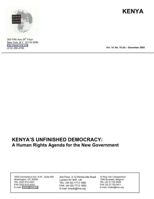 kenya - Human Rights Watch