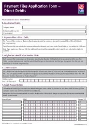 Standing Order Set Up Form - Business - Allied Irish Banks