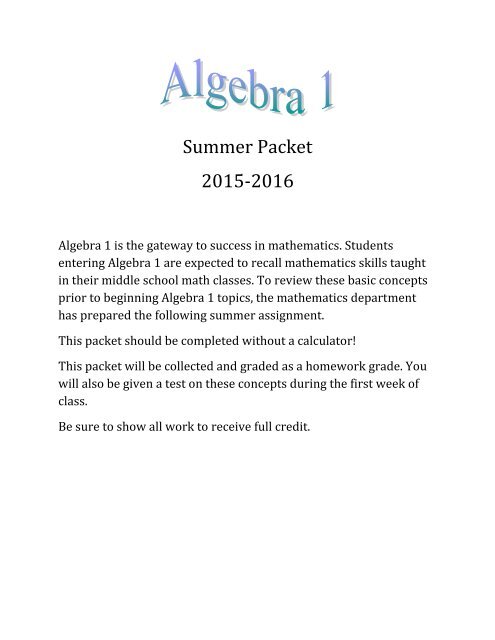 Algebra-1-Summer-Packet-SJHS-2015-2016
