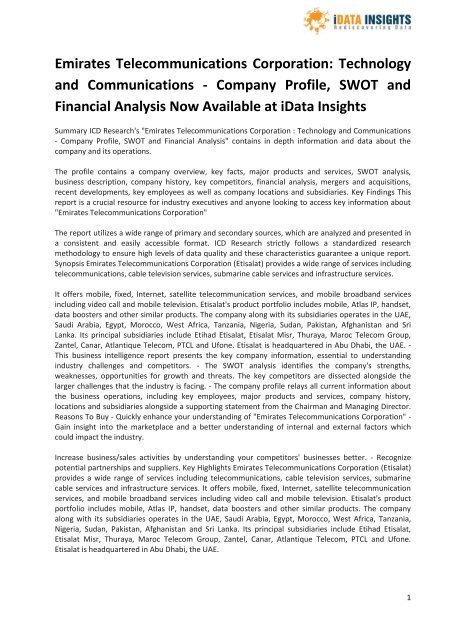 Emirates Telecommunications Corporation