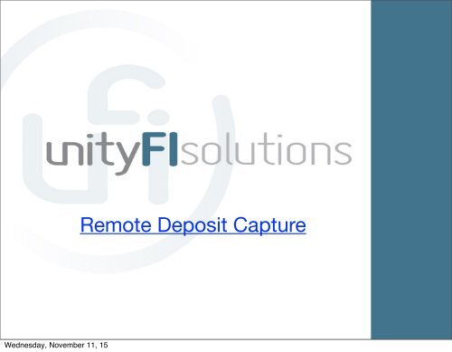 Remote Deposit Capture