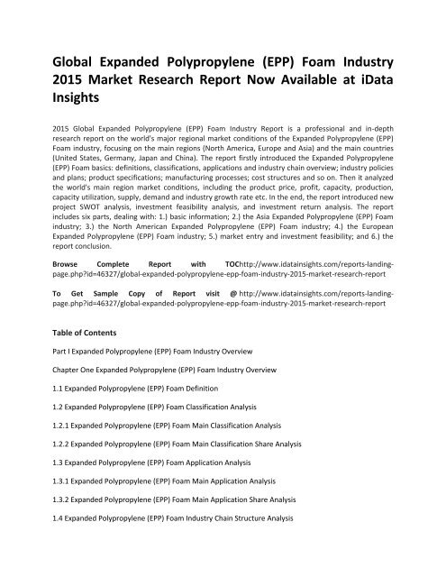 Global Expanded Polypropylene