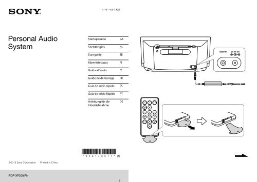 Sony RDP-XF300iPN - RDP-XF300IPN Guida di configurazione rapid Tedesco
