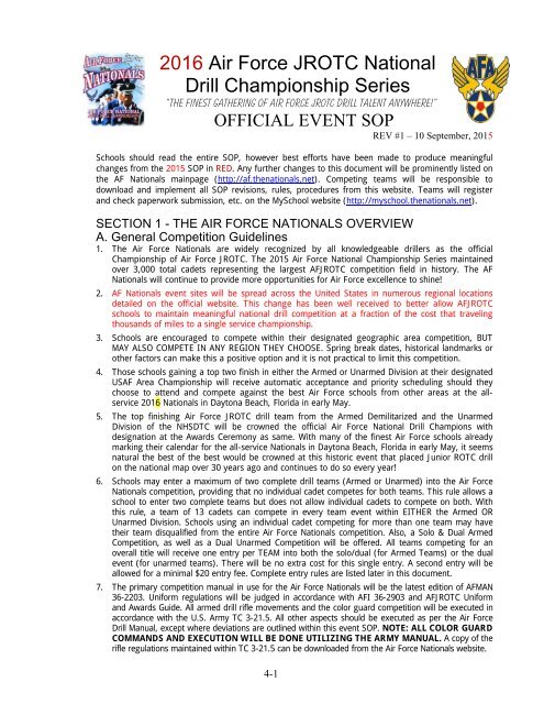 2016 Air Force JROTC National Drill Championship Series allservice