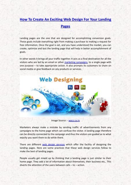 How To Create an Exciting Web Design for Your Landing Pages