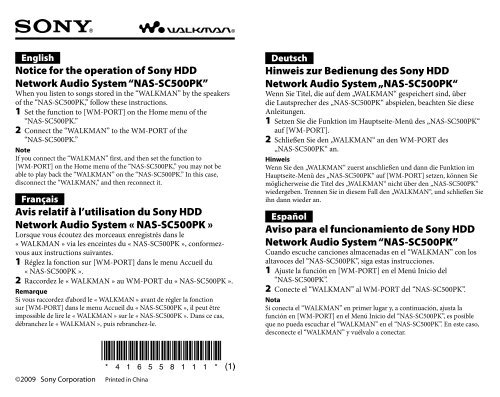 Sony NWZ-E445 - NWZ-E445 Appendice Italiano