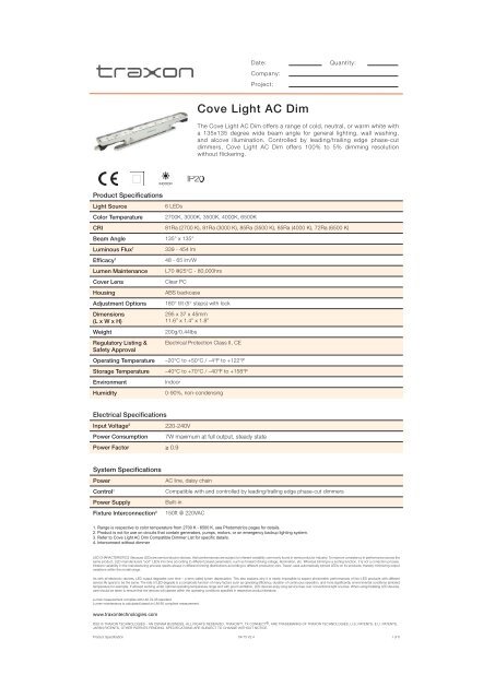 Cove Light AC Dim