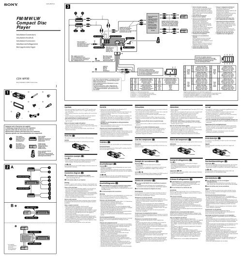 Sony CDX-MP30 - CDX-MP30 Guida di installazione Olandese