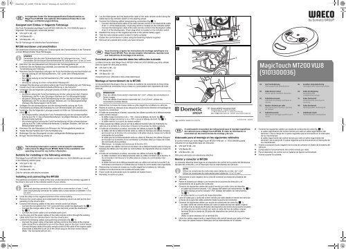MagicTouch MT200 VW8 (9101300036) - Waeco