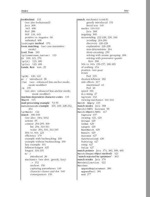 Index 501 lookbehind 133 Index 501 lookbehind 133
