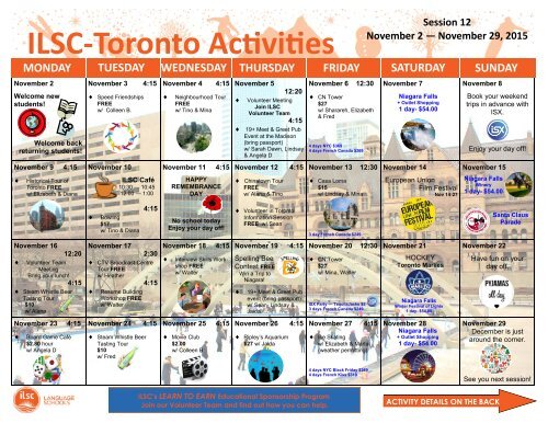 ILSC-Toronto Activities