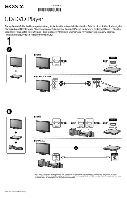 Sony DVP-SR760H - DVP-SR760H Guida di configurazione rapid Ceco