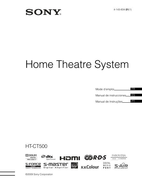 Sony HT-CT500 - HT-CT500 Istruzioni per l'uso Francese