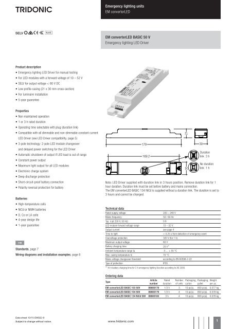 EM converterLED BASIC 50 V - Tridonic