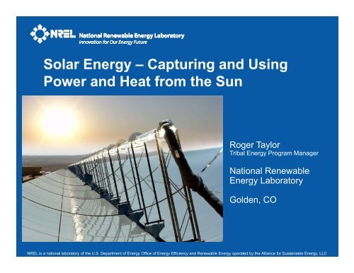 Solar Energy Heat and Power from the Sun - EERE - U.S.