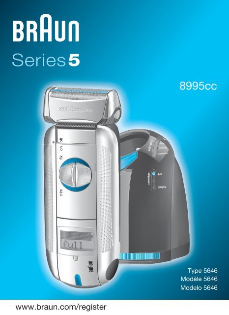 Braun Series 5, 360° Complete-8995, 590cc - 8995, Series 5 UK, FR, ES ...