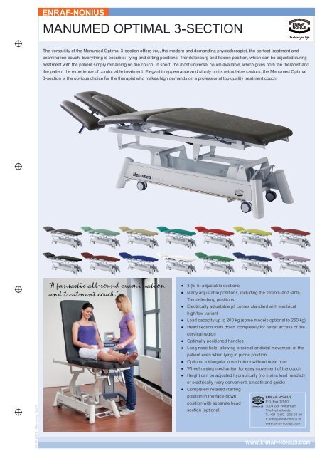 MANUMED OPTIMAL 3-SECTION - the Enraf-Nonius Partnersite