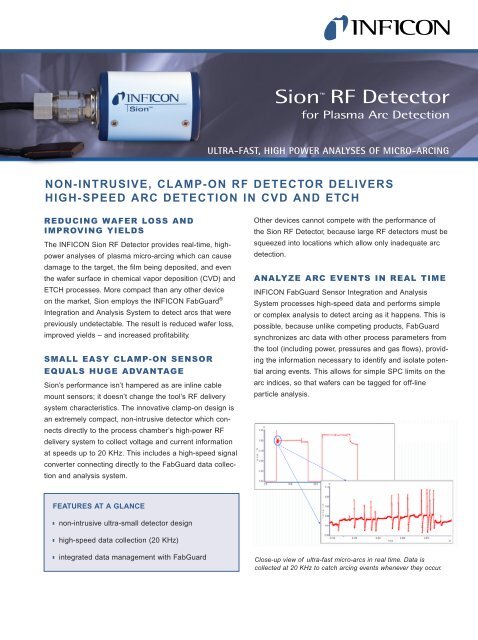 Sion RF Detector for Plasma Arc Detection