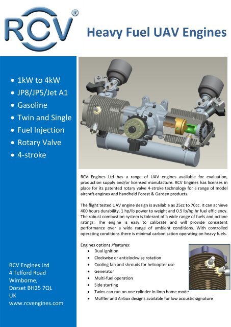 Heavy Fuel UAV Engines
