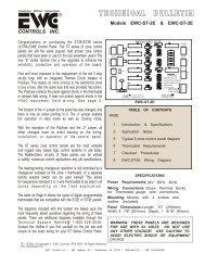 NCM-300 Manual - EWC Controls