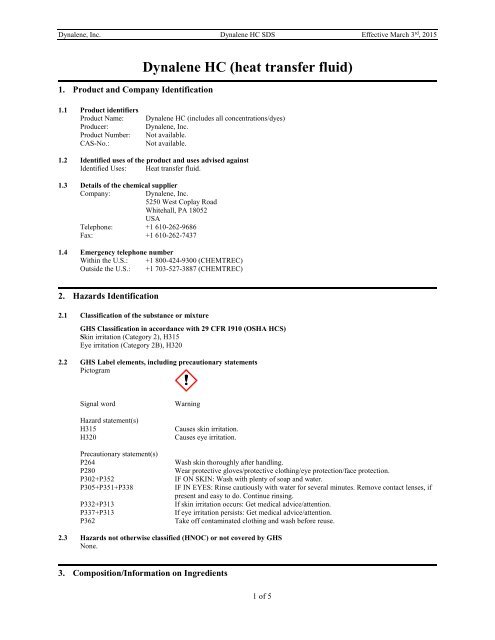 Dynalene HC (heat transfer fluid)