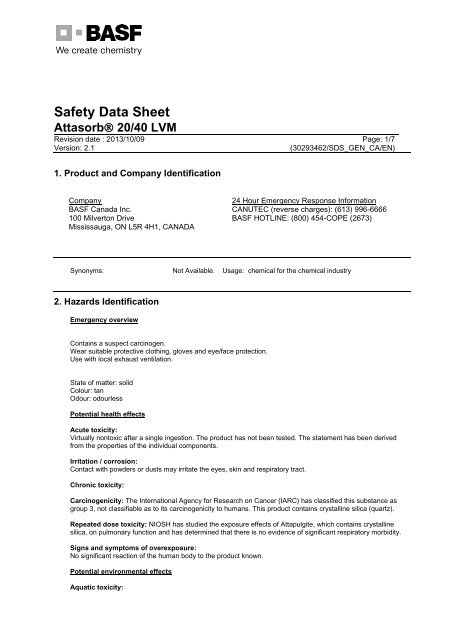 Safety Data Sheet