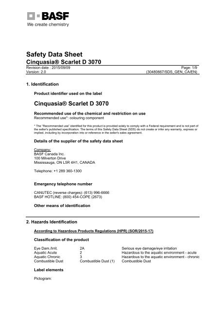Safety Data Sheet