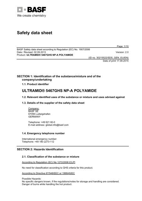 Safety data sheet